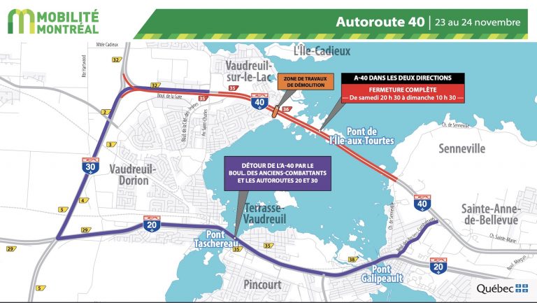 Vaudreuil Dorion Fermeture Complète De L Autoroute 40 Ce Week End