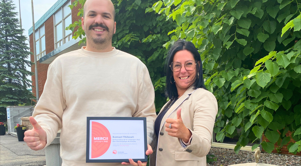 CEZinc : Samuel Thibeault reçoit le prix Distinction de Centraide Sud ...