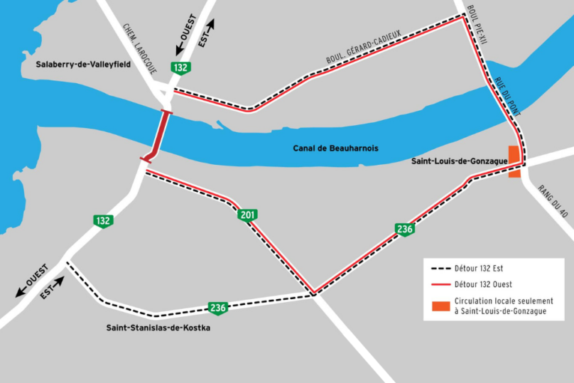 Fermeture du pont Larocque jusqu’au 17 mars 2024 | INFOSuroit.com